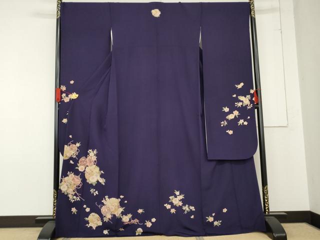 平和屋着物●豪華振袖　友禅　雪輪花鼓文　正絹　逸品　AABE0144cs