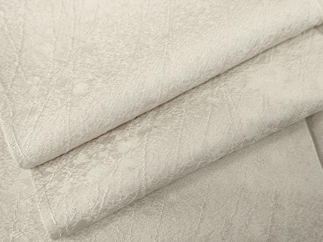 平和屋着物●上質な色無地　枝花地紋　灰桜色　正絹　逸品　未使用　AABE0156cs