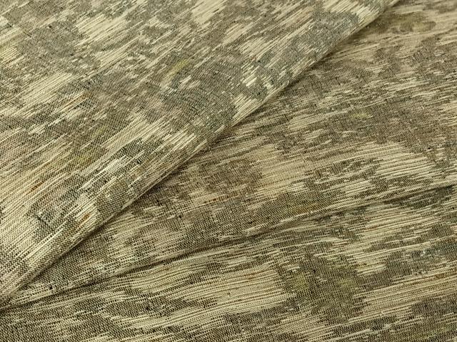 平和屋着物▽上質な紬　単衣　風景文　正絹　逸品　AABE0201jh