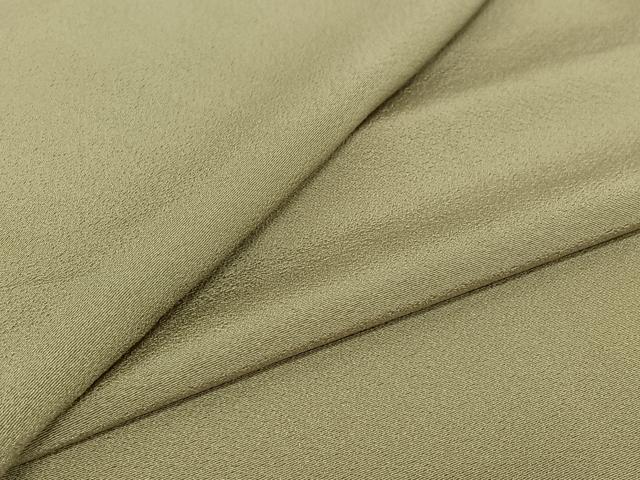 平和屋着物▽上質な色無地　単衣　利休白茶色　正絹　逸品　AABE0225jh