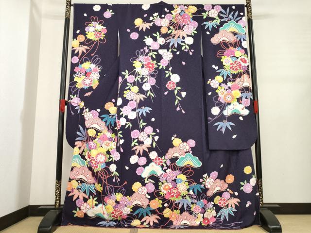 平和屋着物●豪華振袖　吉祥花束文　正絹　逸品　未使用　AABE0286ck