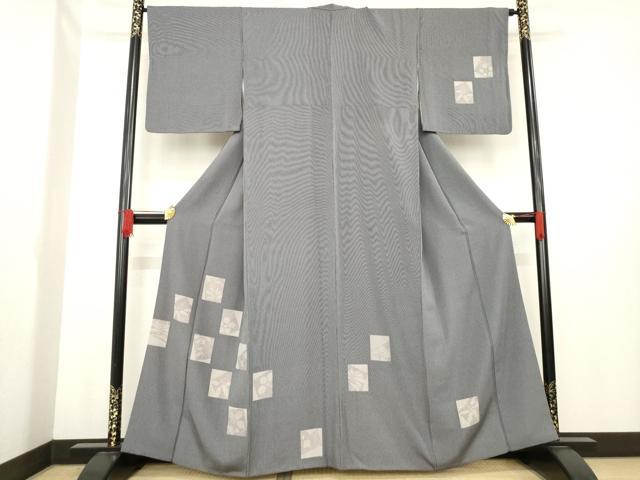 平和屋着物●訪問着　色紙花文　正絹　逸品　AABE0297ck