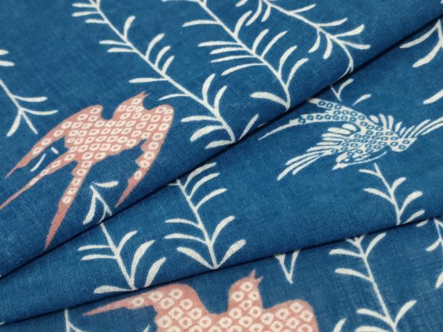 平和屋着物＊夏物　小紋　紗　飛鳥文　洗える着物　AABE0601jd