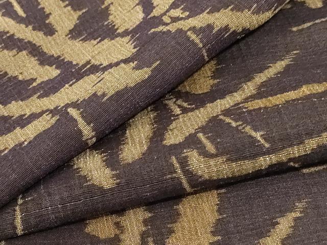 平和屋着物＊夏物　紗紬　笹竹文　正絹　逸品　AABE0672jd