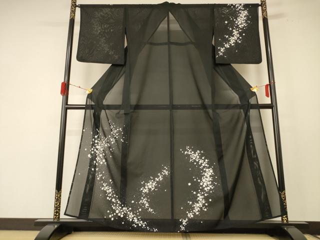 平和屋着物＊夏物　訪問着　絽　霞文　洗える着物　AABE0678jd