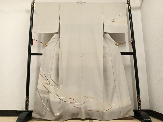 平和屋着物●訪問着　組紐文　暈し染め　金彩　正絹　逸品　未使用　AABE0724ph