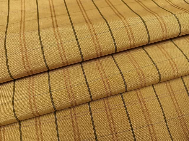 平和屋着物●上質な紬　格子　正絹　逸品　AABE0738ph