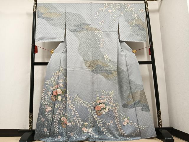 平和屋着物●訪問着　花車文　暈し染め　金彩　正絹　逸品　AABE0772ph