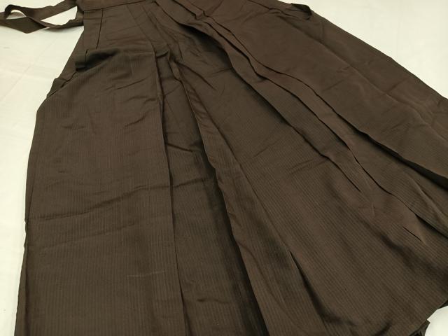 平和屋着物●男性　馬乗り袴　縞　正絹　逸品　AABE0782ph