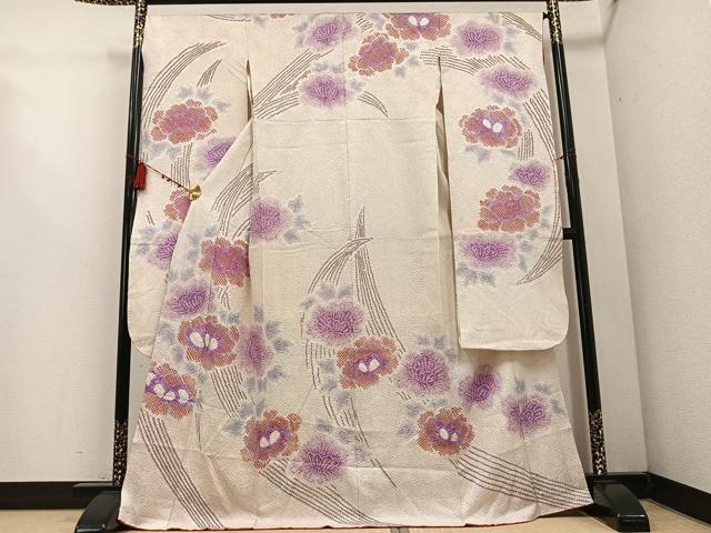 平和屋着物●豪華振袖　絞り　牡丹　正絹　逸品　AABE0796ph