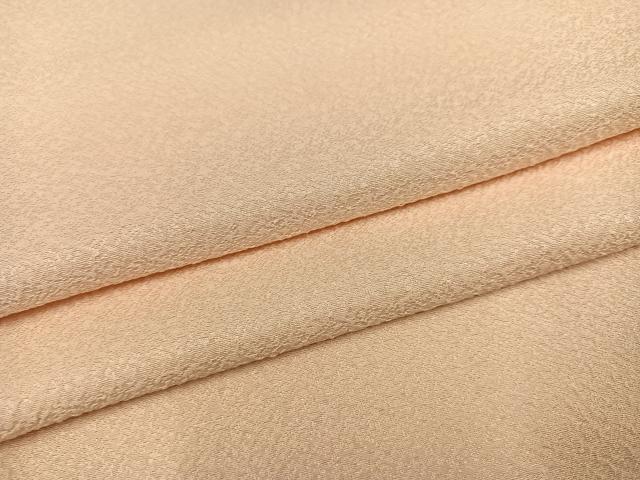 平和屋着物●上質な色無地　丁子色　ロング丈　正絹　逸品　AABE1217ph