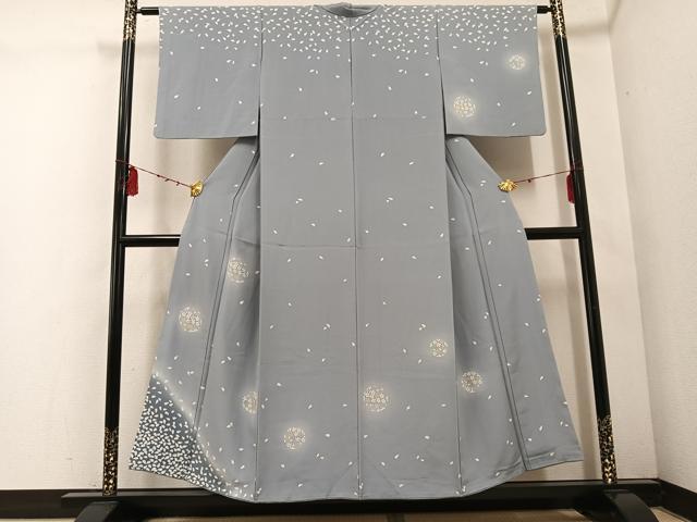 平和屋着物●訪問着　舞桜文　暈し染め　金銀彩　正絹　逸品　AABE1223ph