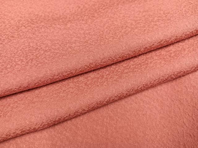 平和屋着物●上質な色無地　真赭色　正絹　逸品　AABE1241ph