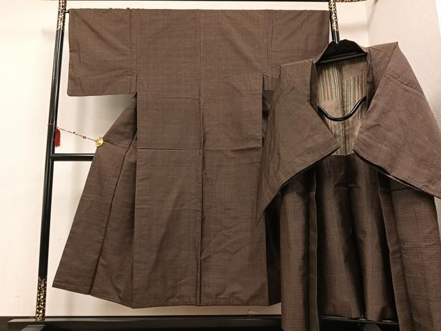 平和屋着物●男性　本場大島紬　アンサンブル　正絹　逸品　AABE1257ph