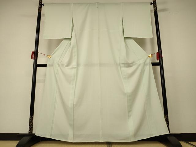 平和屋着物＊夏物　色無地　絽　若芽色　正絹　逸品　AABE1335jd