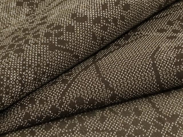 平和屋着物＊夏物　本場大島紬　夏大島　草葉文　正絹　逸品　AABE1340jd