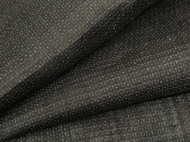 平和屋着物＊夏物　重要無形文化財　本場宮古上布　男性　80亀甲　総詰め　苧麻　逸品　AABE1366jd