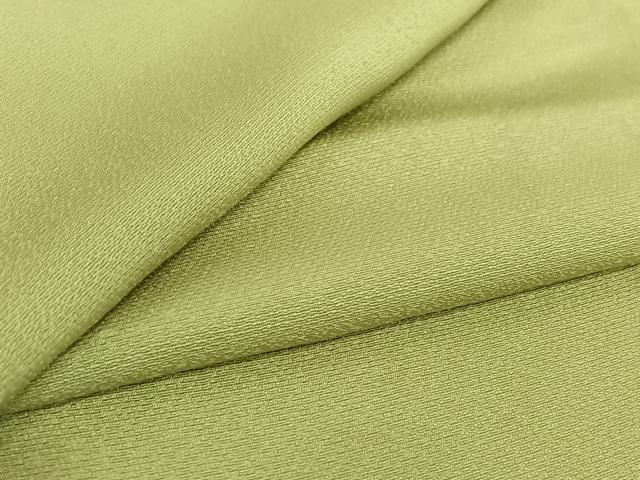 平和屋着物▽上質な色無地　単衣　薄萌葱色　正絹　逸品　AABE1561jh