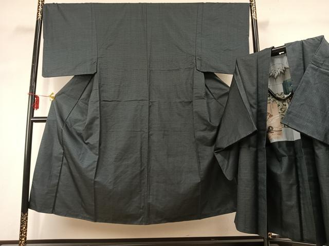 平和屋着物●男性　本場大島紬　アンサンブル　100亀甲　総詰め　正絹　逸品　AABE1682fy