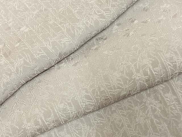 平和屋着物●上質な色無地　草葉地紋　桜鼠色　正絹　逸品　AABE1892fy