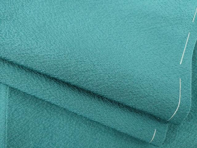平和屋着物●上質な色無地　青碧色　正絹　逸品　未使用　AABE2025ck