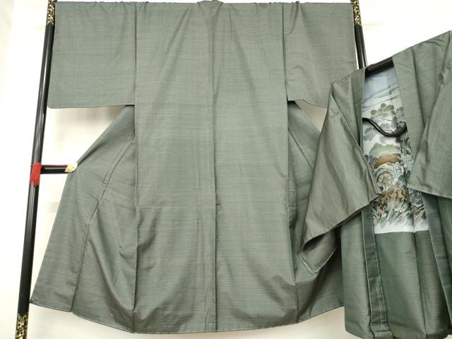 平和屋着物●男性　本場大島紬　アンサンブル　亀甲絣　正絹　逸品　未使用　AABE2452ck