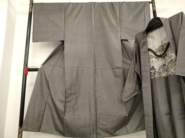 平和屋着物●男性　本場大島紬　アンサンブル　100亀甲　総詰め　正絹　逸品　未使用　AABE2487ck