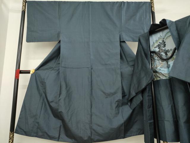 平和屋着物●男性　本場大島紬　アンサンブル　100亀甲　総詰め　正絹　逸品　AABE2488ck