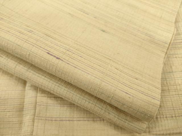 平和屋着物●紅花紬　米沢　霞文　ロング丈　正絹　逸品　AABE2489ck