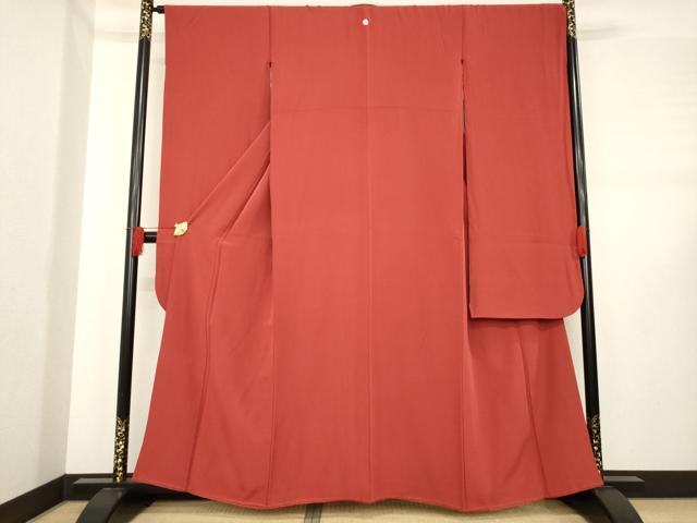 平和屋着物●豪華振袖　色無地　紅海老茶色　正絹　逸品　AABE2505ck