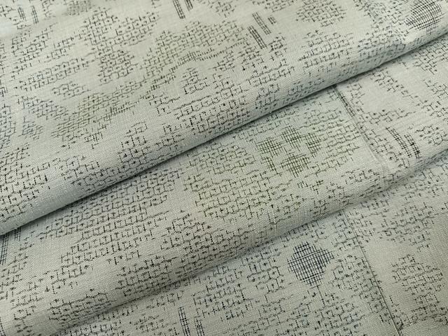 平和屋着物●本場結城紬　重要無形文化財　花尽くし　正絹　逸品　AABE2555ph