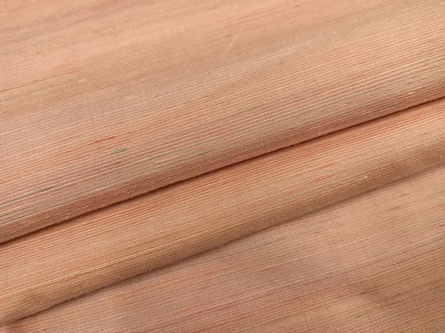 平和屋着物●紅花紬　米沢　霞文　正絹　逸品　AABE2564ph