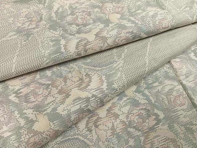 平和屋着物●本場大島紬　カタス9マルキ　草花文　正絹　逸品　未使用　AABE2584ph