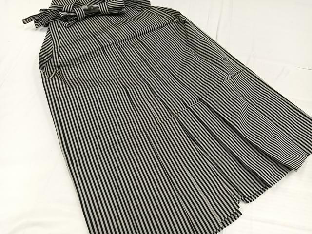 平和屋着物●男性　馬乗り袴　縞　正絹　逸品　AABE2591ph