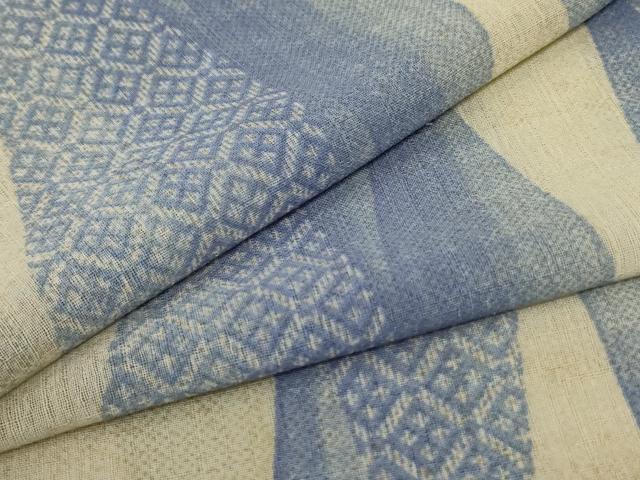 平和屋着物＊夏物　小紋　紗　立涌文　洗える着物　AABE2645jd