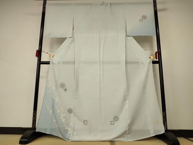 平和屋着物＊夏物　訪問着　絽　正倉院花文　暈し染め　金彩　洗える着物　AABE2651jd