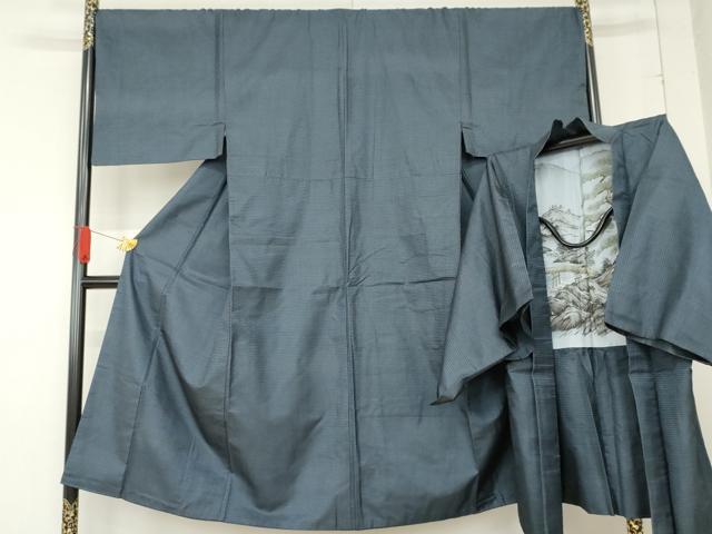 平和屋着物●男性　本場大島紬　アンサンブル　100亀甲　総詰め　正絹　逸品　AABE2768cs