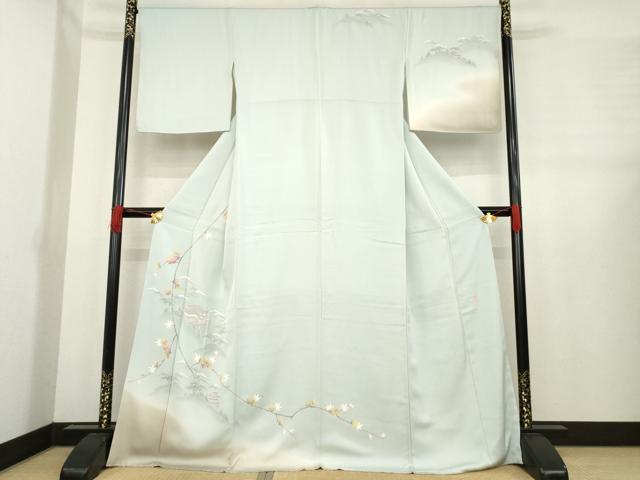 平和屋着物●名門・上野家　上野街子　清染居　訪問着　風景文　伊勢丹扱い　正絹　逸品　AABE3406ck