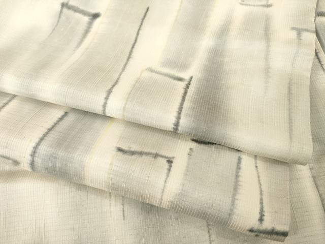 平和屋着物●洛楽人工房　竹尽くし　(玉蟲染)　小紋　紬地　手描き　正絹　逸品　AABE3445ck