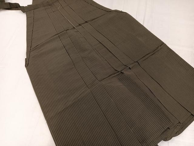 平和屋着物●男性　馬乗り袴　縞　正絹　逸品　AABE3921ph