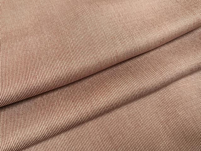 平和屋着物●江戸小紋　万筋　茶色×象牙色　正絹　逸品　AABE3993ph