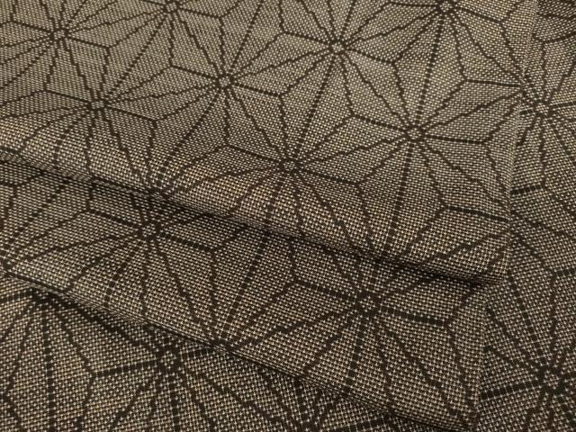 平和屋着物●本場大島紬　カタス7マルキ　麻の葉文様　正絹　逸品　AABE4139ck