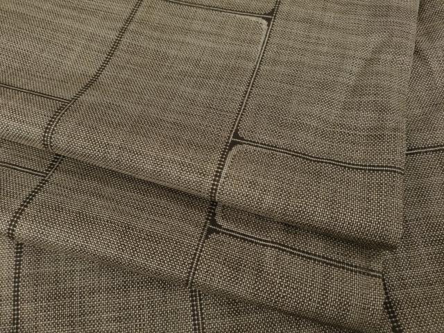 平和屋着物●本場大島紬　カタス9マルキ　石畳文　正絹　逸品　AABE4143ck