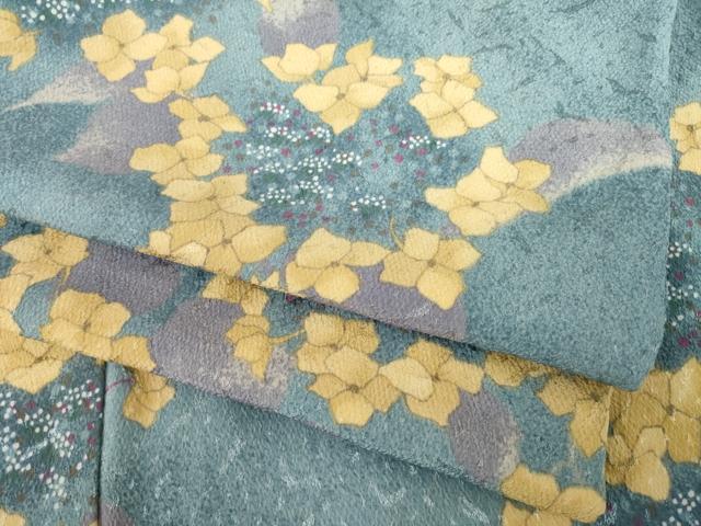 平和屋着物●上質な小紋　花尽くし　正絹　逸品　AABE4145ck