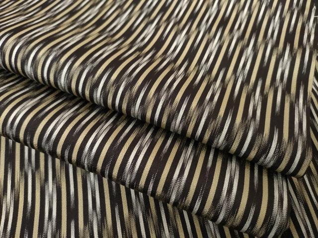 平和屋着物●お召　幾何学文様　正絹　逸品　AABE4193ck