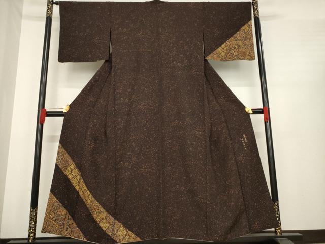 平和屋着物●伝統工芸士　今井喜三郎　訪問着　更紗花文　さが美扱い　胴抜き仕立て　正絹　逸品　AABE4197ck