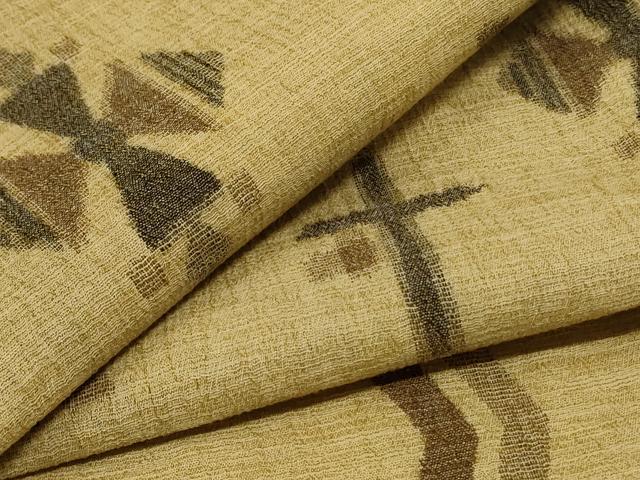 平和屋着物＊夏物　紗紬　幾何学文様　正絹　逸品　未使用　AABE4301jd