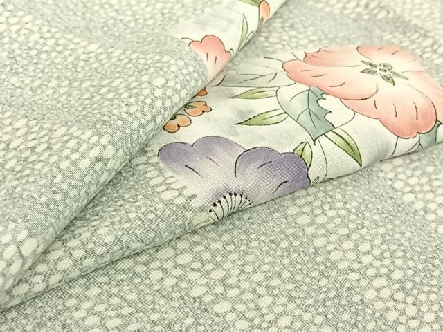 平和屋着物▽江戸小紋　単衣　辻が花　正絹　逸品　AABE4657jh