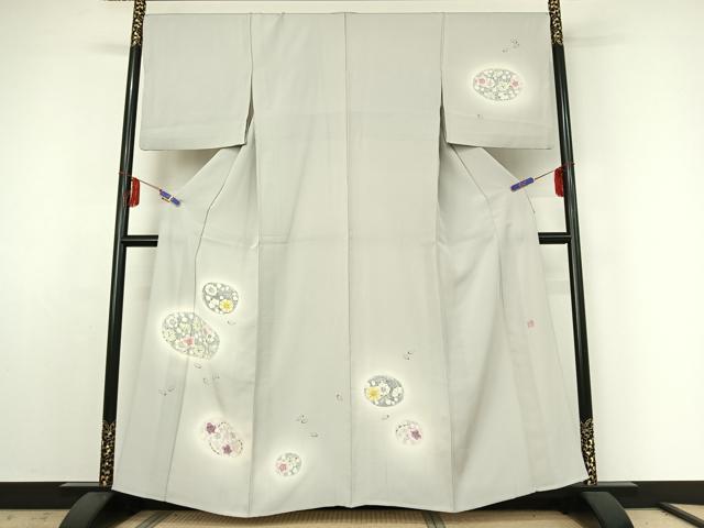 平和屋着物▽訪問着　単衣　作家物　辻が花　暈し染め　正絹　逸品　AABE4662jh