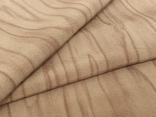 平和屋着物▽上質な小紋　単衣　杢目文　正絹　逸品　AABE4663jh